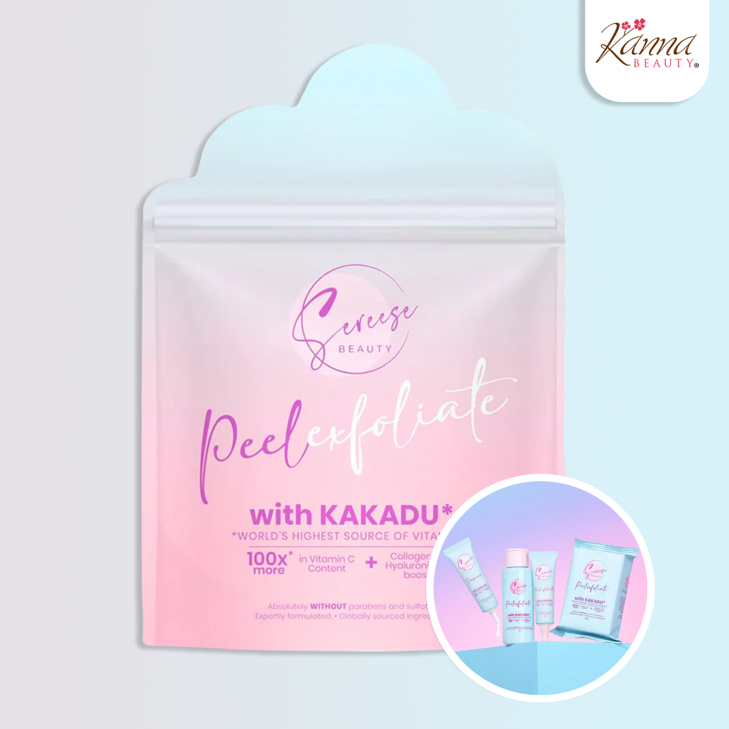 Sereese Beauty Peel Exfoliate Set with Kakadu Plum Vitamin C Facial ...