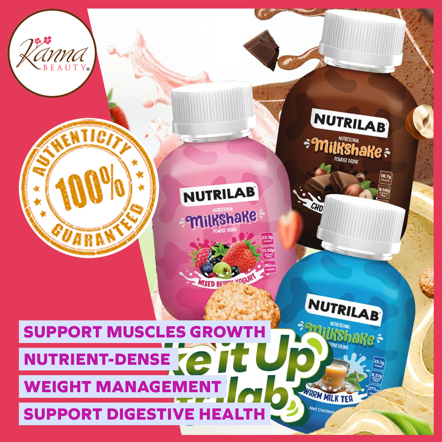Nutrilab Nutritional Milkshake Meal Replacement Powder Drink – Kanna Beauty