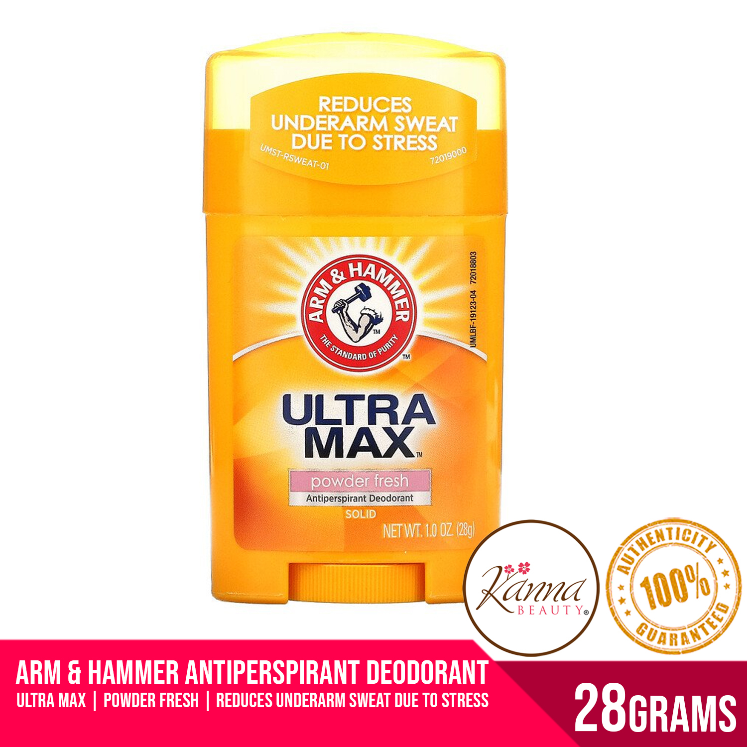 Arm & Hammer UltraMax Solid Antiperspirant Deodorant Powder Fresh 1 oz ...