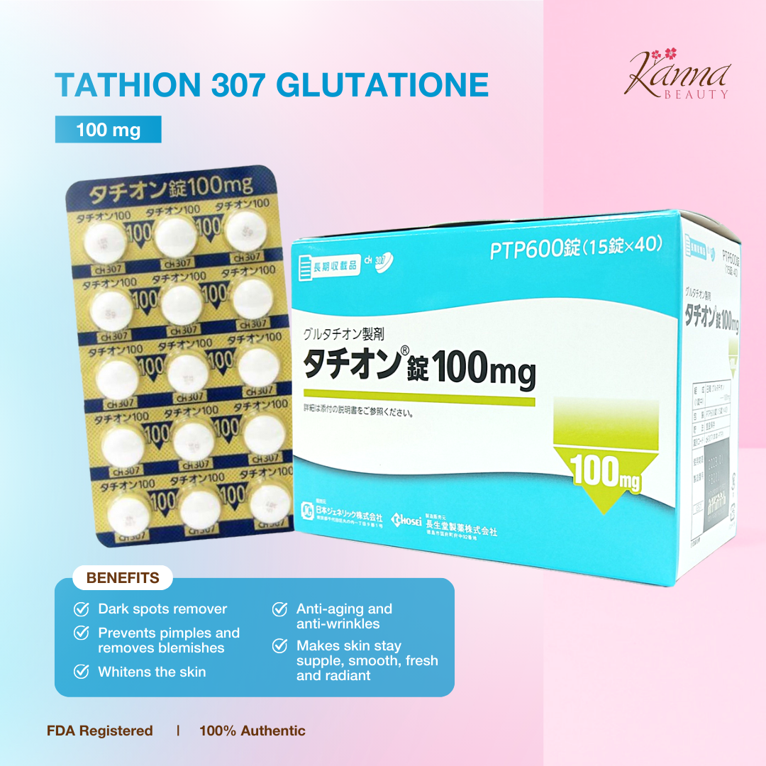 Tathion 307 Glutatione 100mg 1 Boxes (600) Tablets or 30 Tablets or 120 ...