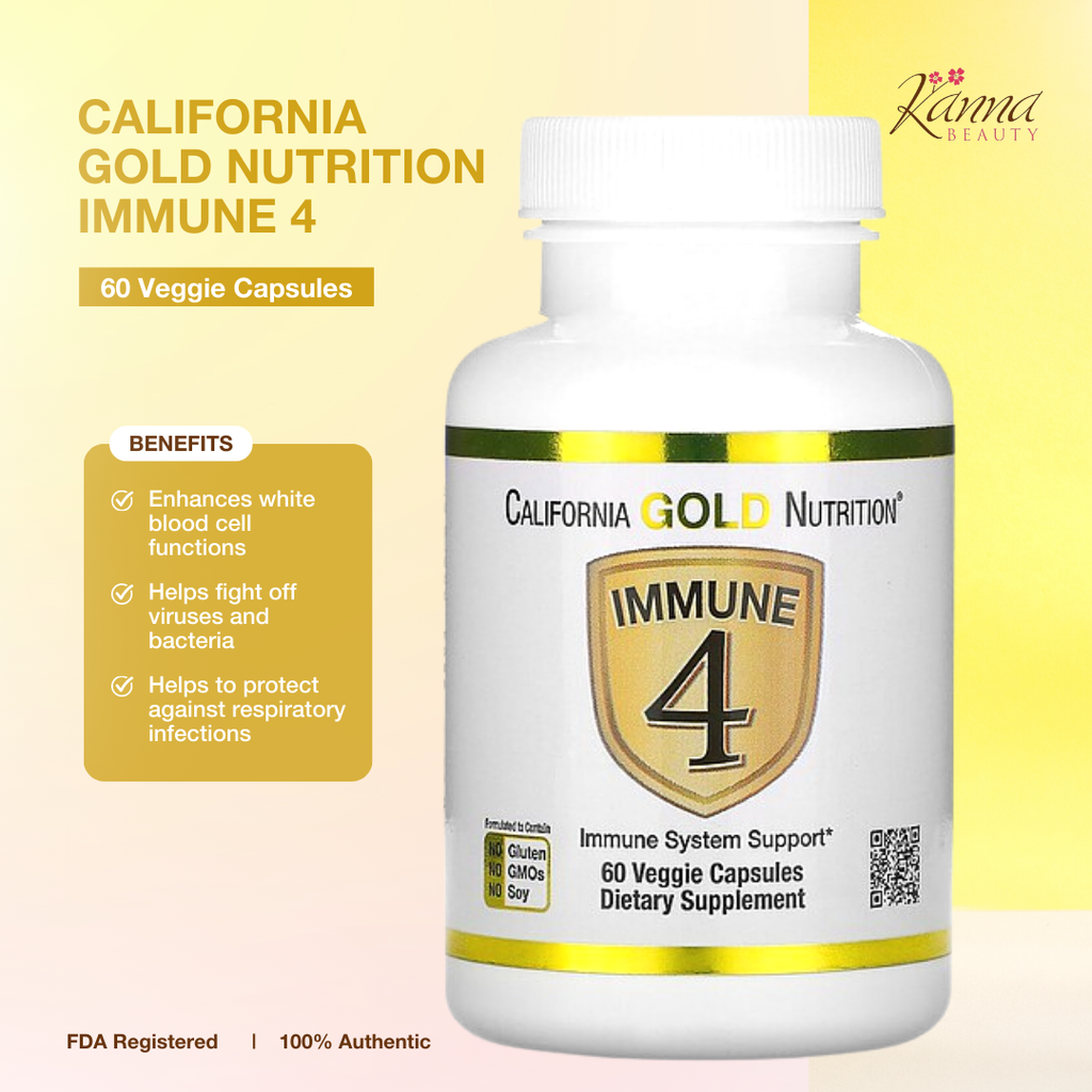 California Gold Nutrition Immune 4 Immune System Support 60 Veggie ...