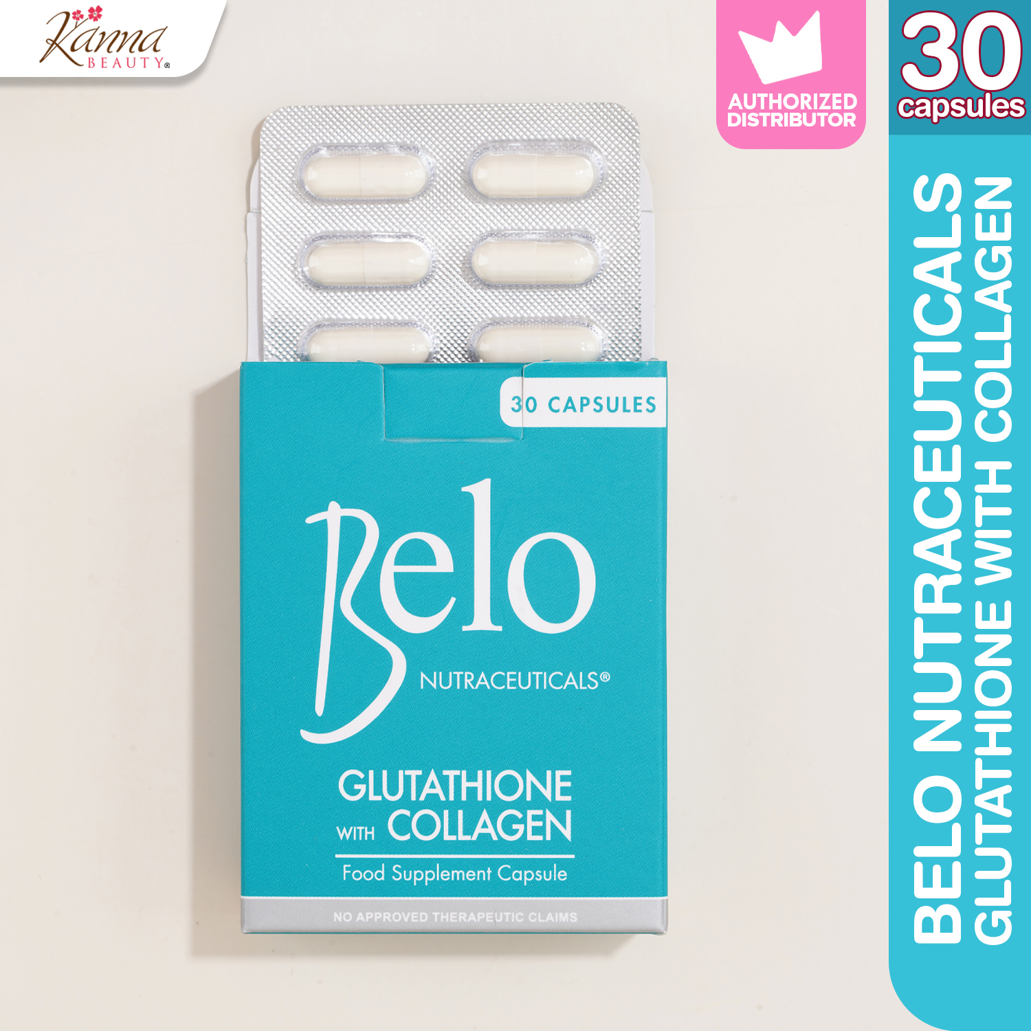 BELO Glutathione with Collagen – 30 Capsules | BELO Glutathione ...