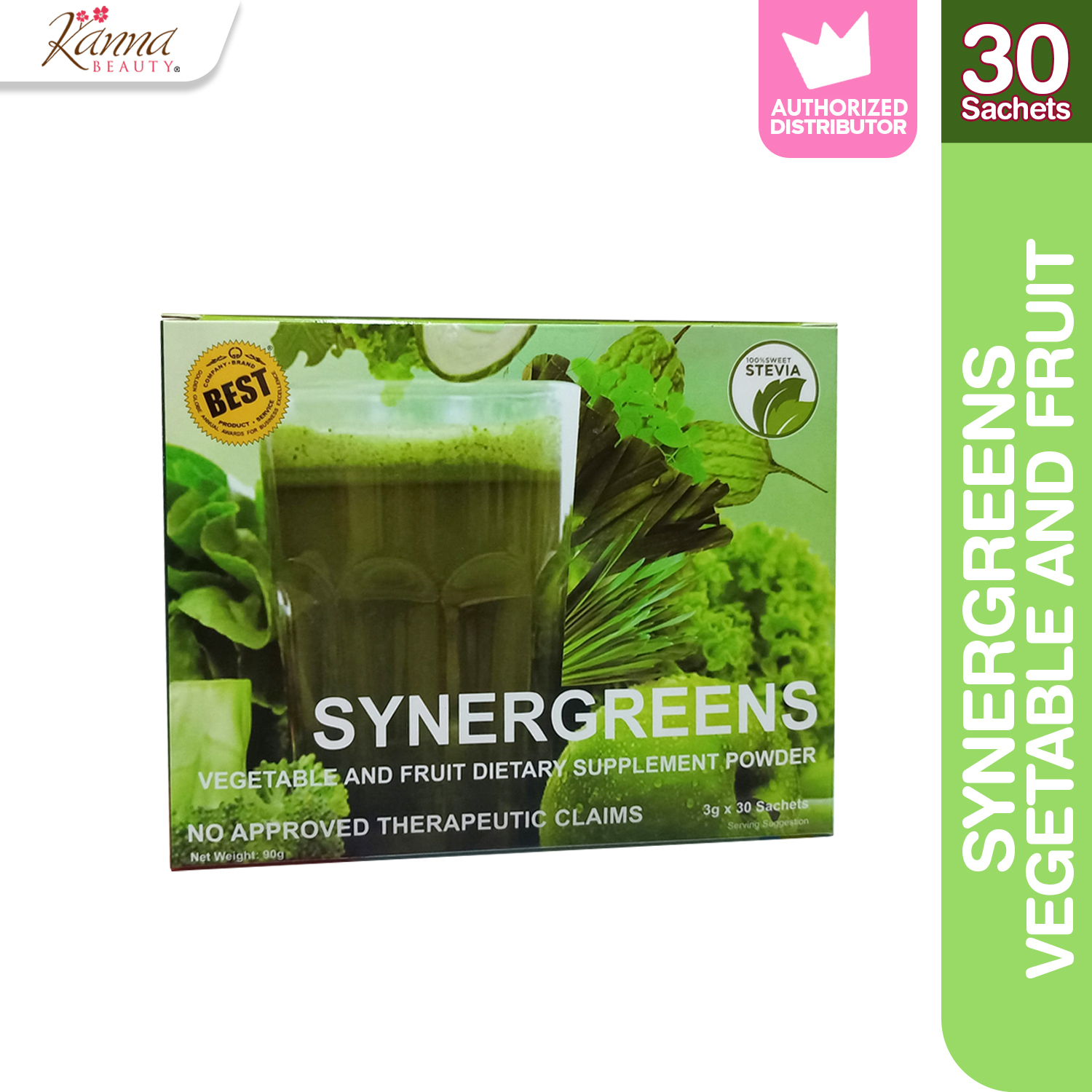 Synergreens Nutritional Drink – 1 Box (30 Sachets) – Kanna Beauty