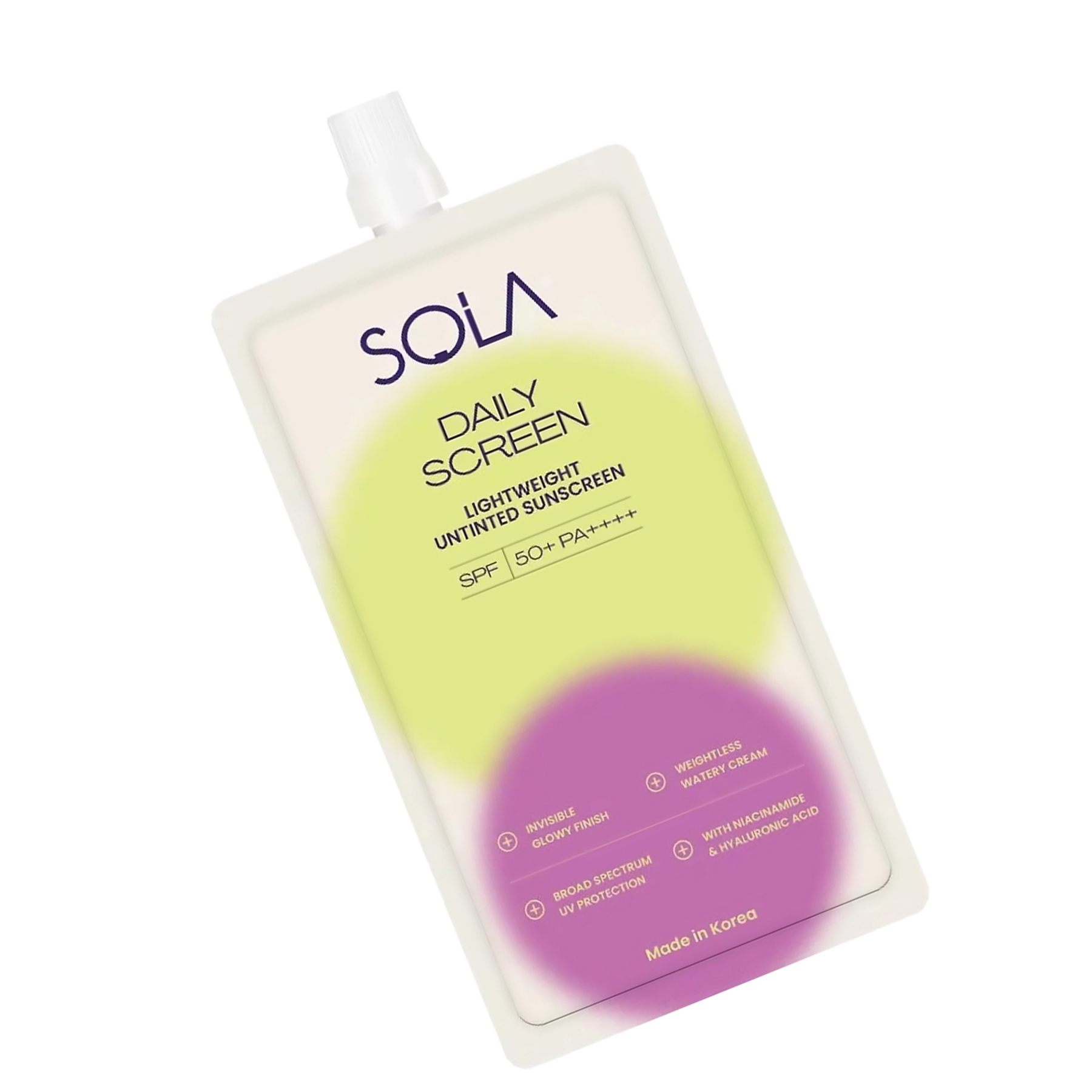 SOLA Daily Screen SPF 50+ PA++++ – 7mL | Lightweight Korean Sunscreen ...