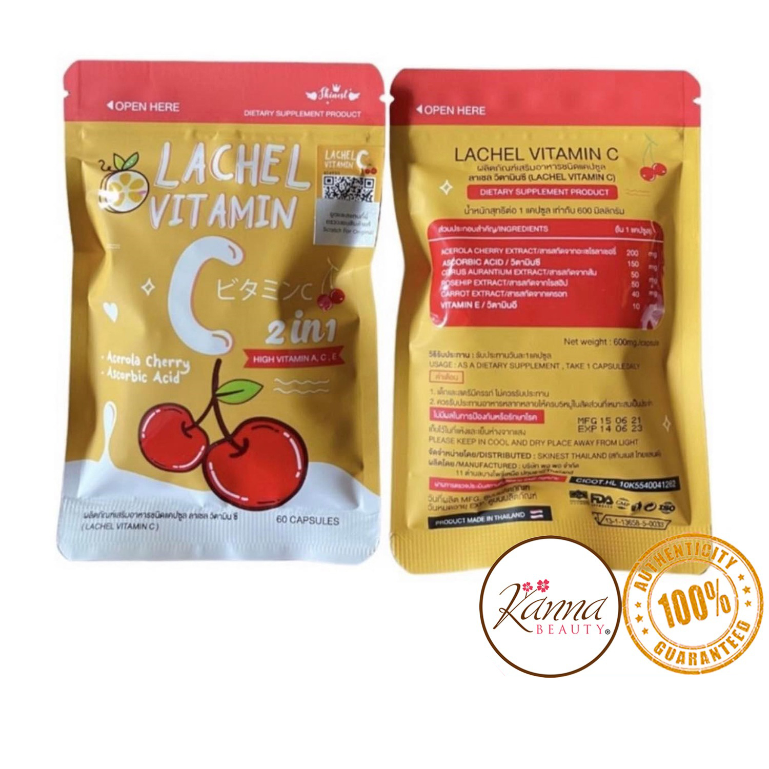 Lachel Vitamin C 60 Capsules – Kanna Beauty