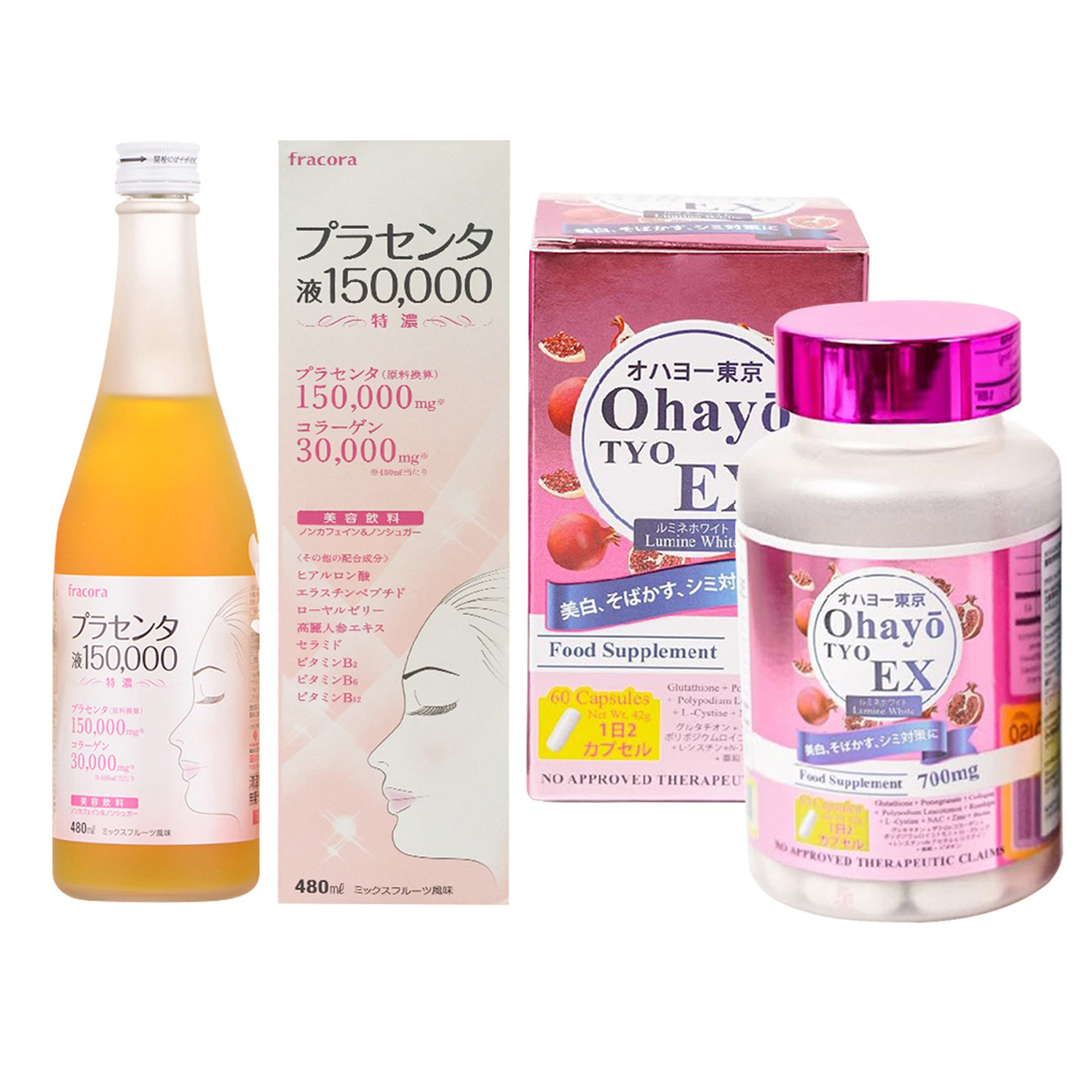 Fracora Placenta Liquid & Ohayo Tokyo | Fracora 150000mg Bottle ...