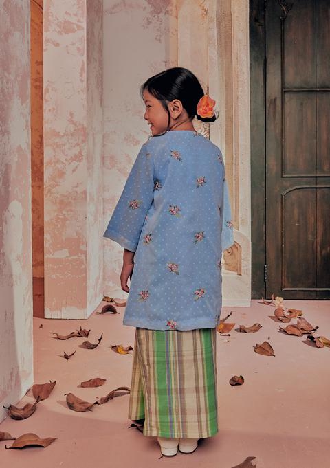 Kurung Ketipang Payung (Biru) – Jari Alana RTW