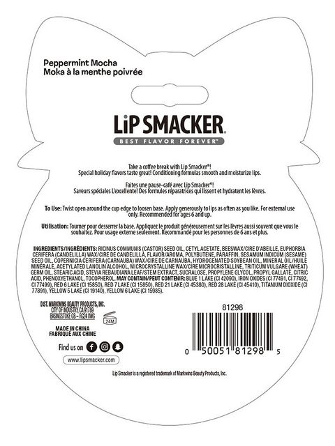 Lip Smacker Beverage Balm Ornament 2 Pack - Peppermint Mocha ...