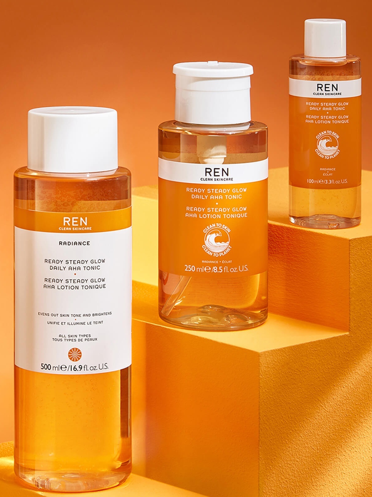 REN Ready Steady Glow Daily AHA Tonic 500ml (Supersize) – Beautyspot ...
