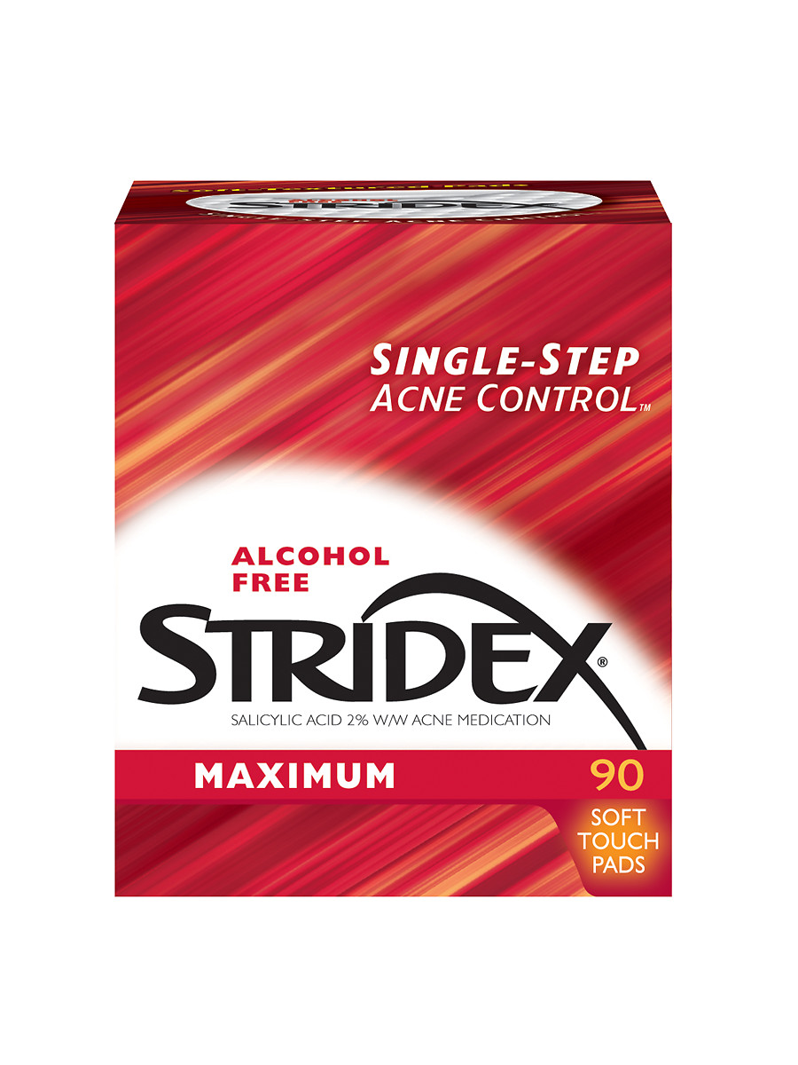 Stridex Acne Control Medicated Pads with Salicylic Acid - Maximum 90 Ct ...
