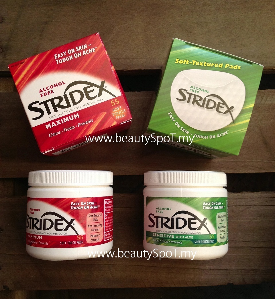 Stridex Acne Control Medicated Pads with Salicylic Acid - Sensitive 55 Ct – Beautyspot ...