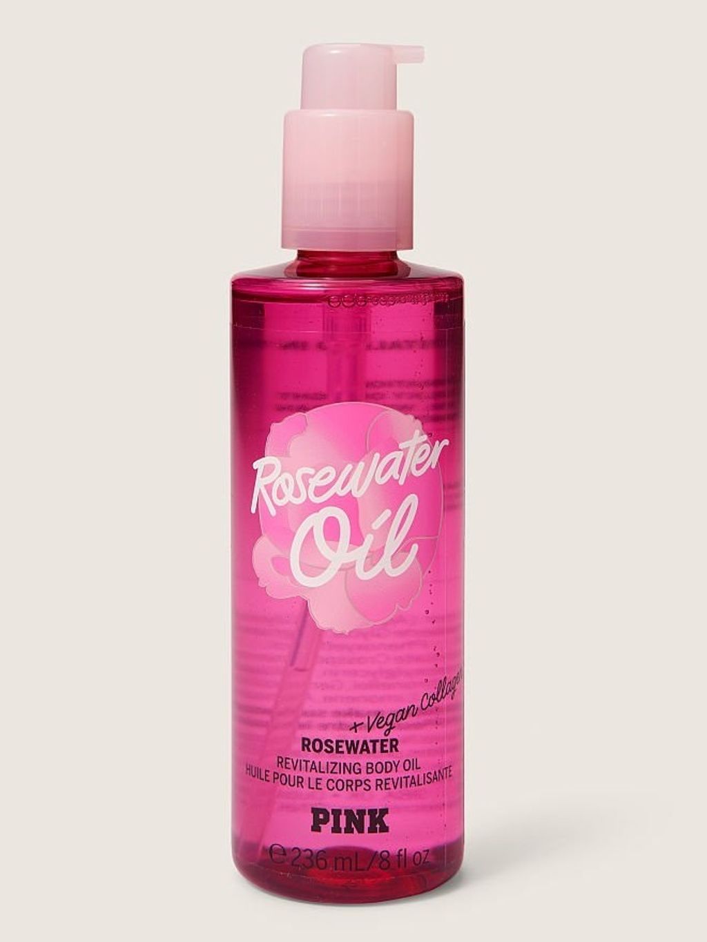 Victorias Secret Pink Rosewater Revitalizing Body Oil With Vegan