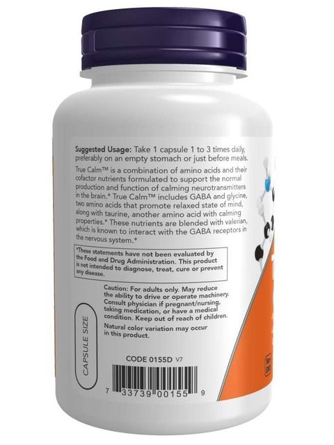 Now Foods True Calm™ (Neurotransmitter Support) - 90 Veg Capsules ...