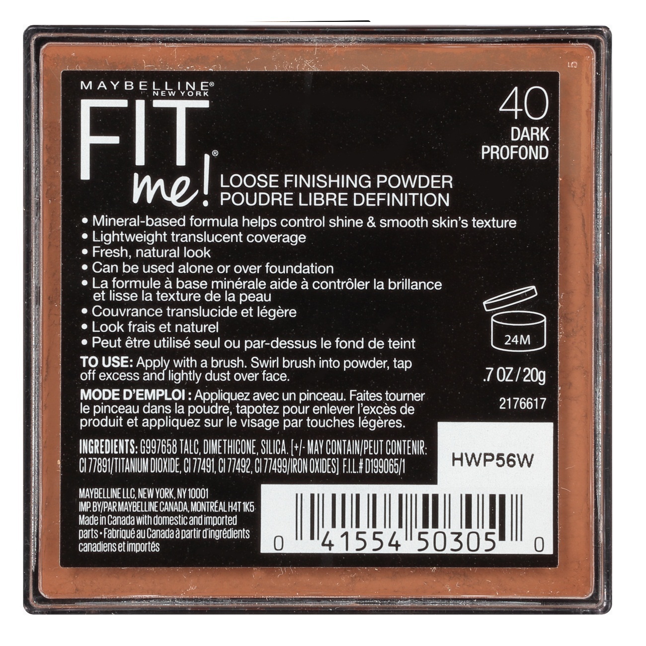 Maybelline® Fit Me Loose Finishing Powder - 40 Dark – Beautyspot ...