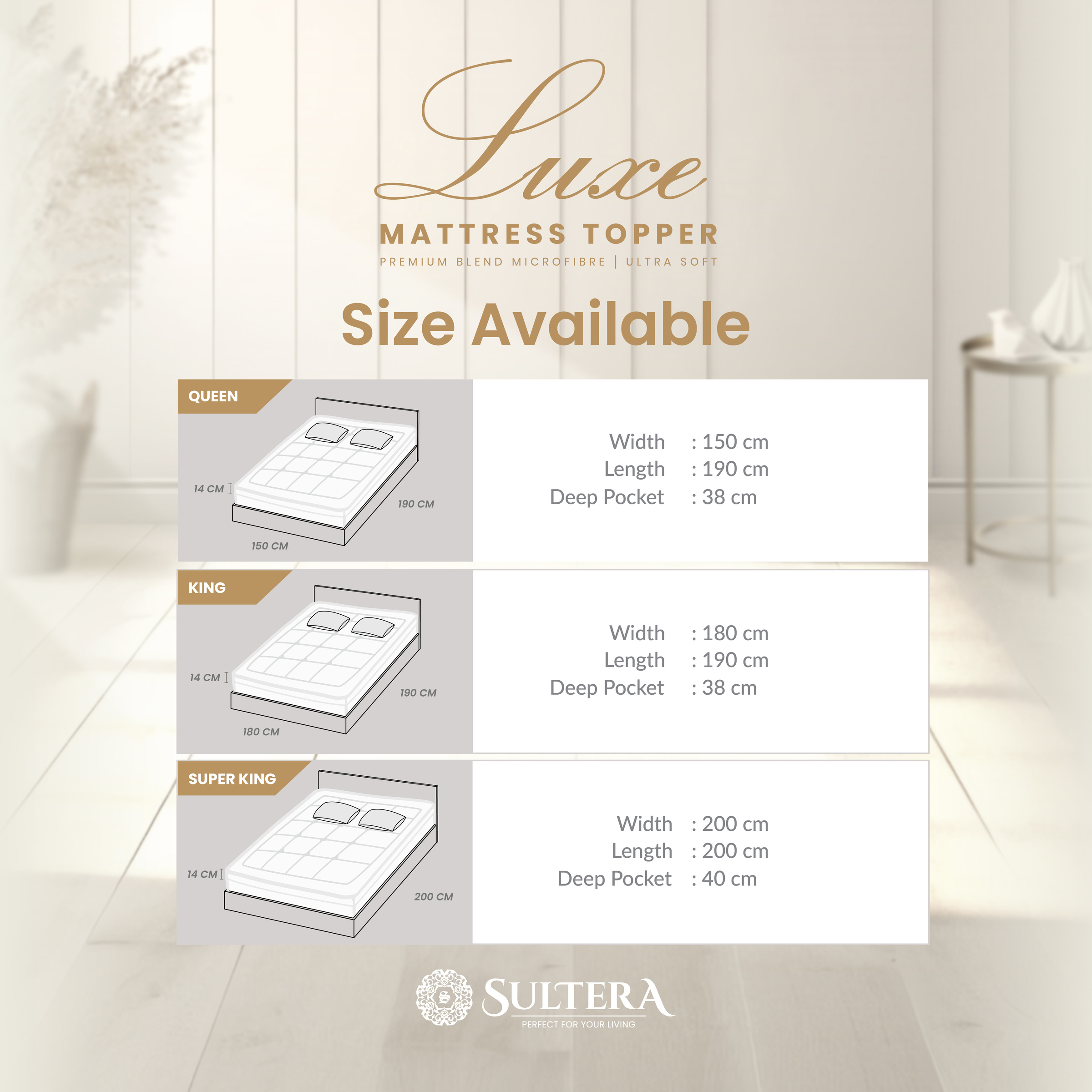 Luxe Mattress Topper – Sultera
