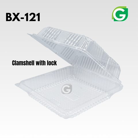 BENXON Square Cake Box Transparent with Lock / Bekas Kuih Empat Segi ...
