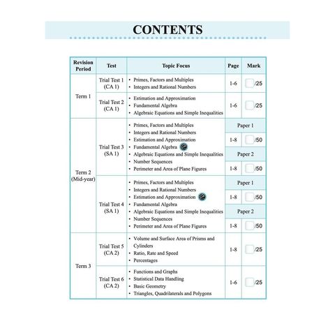 Proficiency Tests Mathematics CA & SA Secondary 1 - 4 | Revision ...