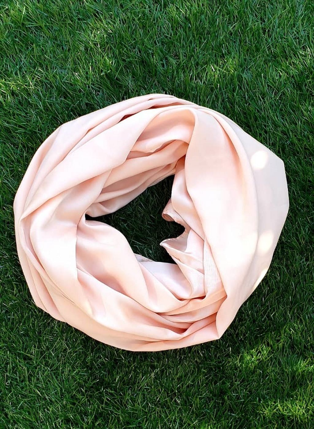 LUXE Satin Silk Snood in Cream 2.0 – Aira Malaysia