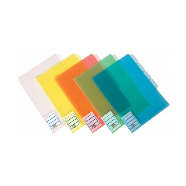 CBE 4 DIVIDER TRANSLUCENT COLOUR PP FOLDER – JJ STATIONERY & SPORT ...