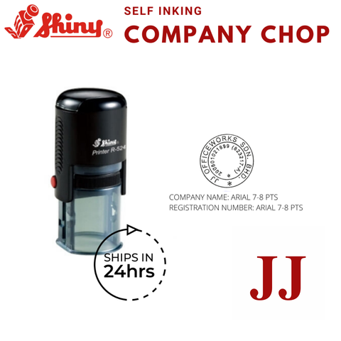 Shiny R-524 Round Self Inking Company Chop 24mm – JJ STATIONERY & SPORT ...
