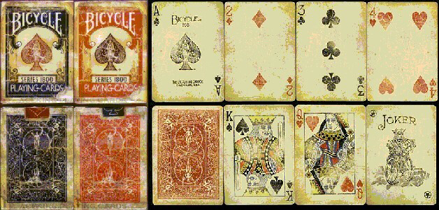 Bicycle 1800 Vintage Series Marked Playing Cards（Red）By Ellusionist ...