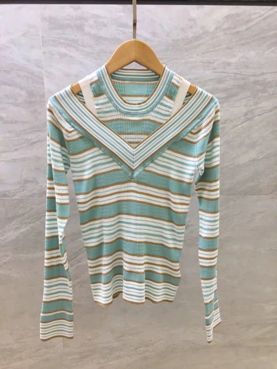 Indie Designs Striped Layered Look Knitted Top – Indie Designs Clothing