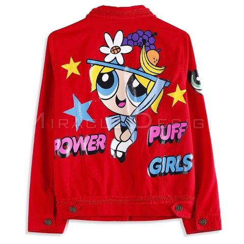 Indie Designs Powerpuff Girls Red Denim Jacket – Indie Designs Clothing