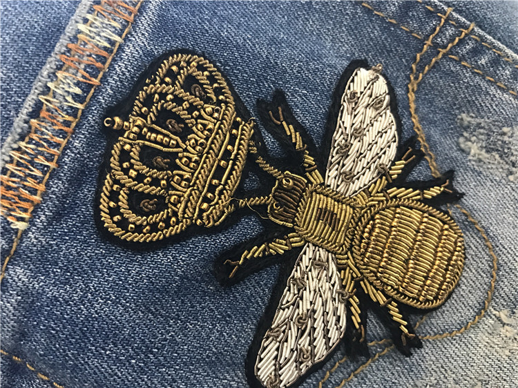 Indie Designs Distressed Bee Embroidered Jeans – Indie Designs Clothing