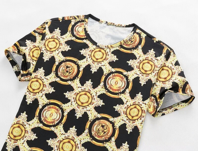 Indie Designs Gold Chain All over Print T-shirt – Indie Designs Clothing