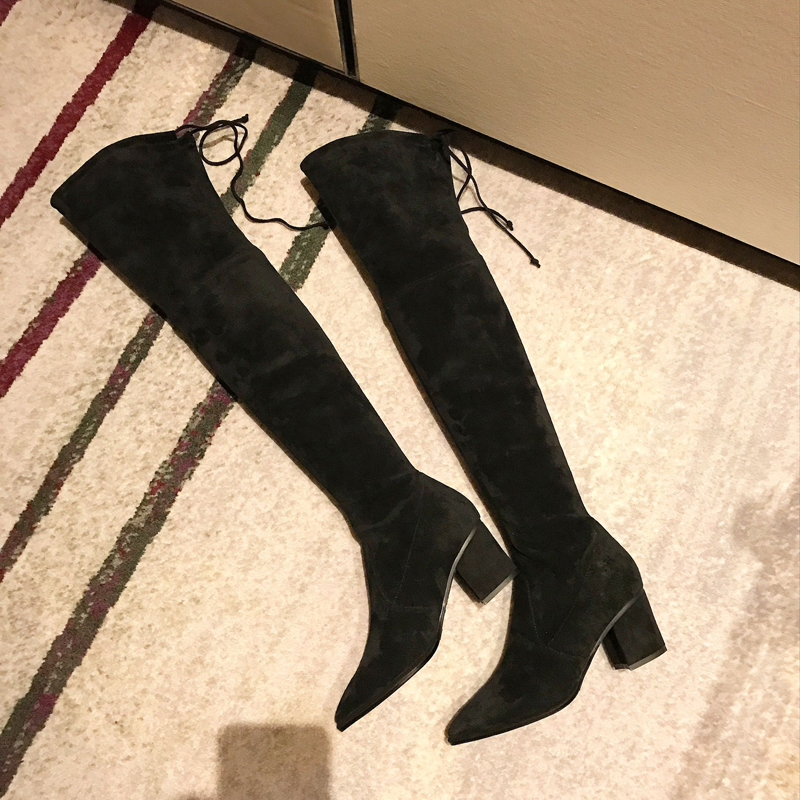 Indie Designs Tieland Over-the-Knee Suede Leather Boots – Indie Designs ...
