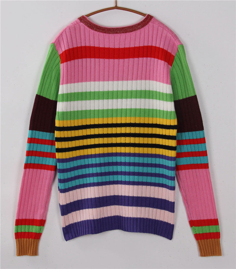 Indie Designs Appliquéd Striped Wool and Cashmere-blend Sweater – Indie ...