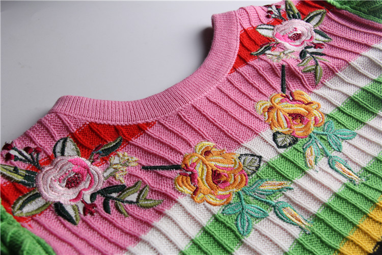 Indie Designs Appliquéd Striped Wool and Cashmere-blend Sweater – Indie ...