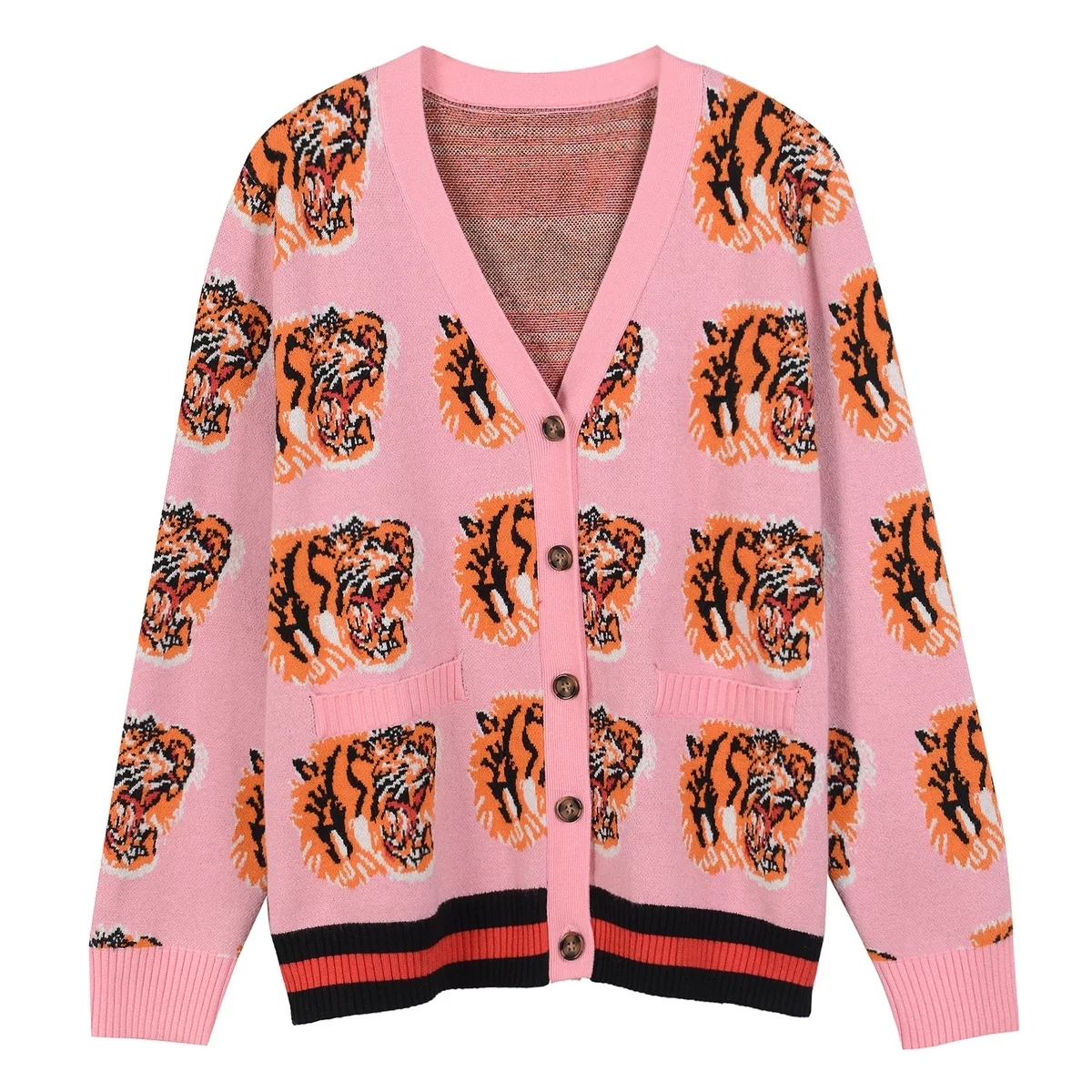 Indie Designs Tiger Jacquard Wool Cardigan – Indie Designs Clothing