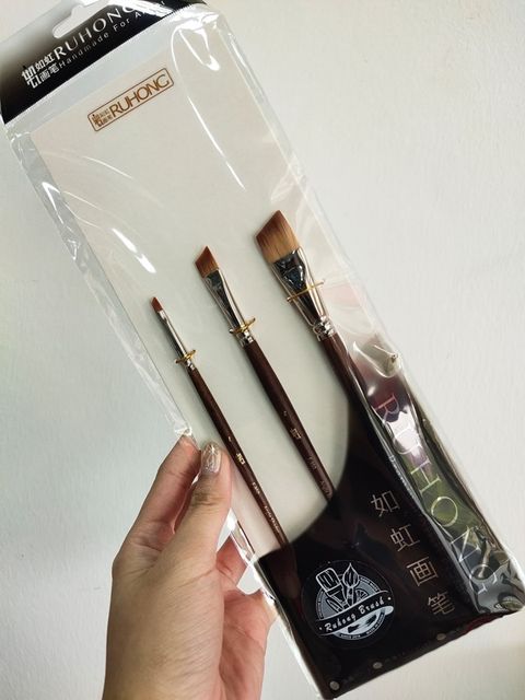 RUHONG W/C BRUSH SYNTHETIC F-950 - ANGLED – Premier Art