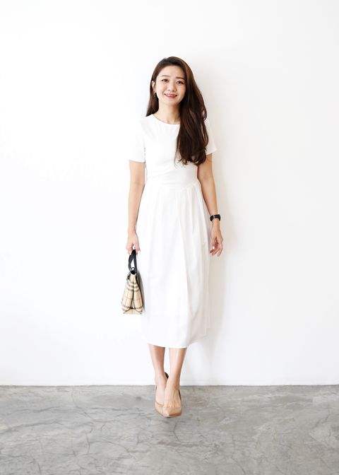 Slanted Neck Cotton Skater Dress – JustLove Closet