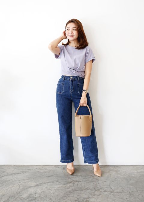 Cross Bottom Button-Up Tee – JustLove Closet