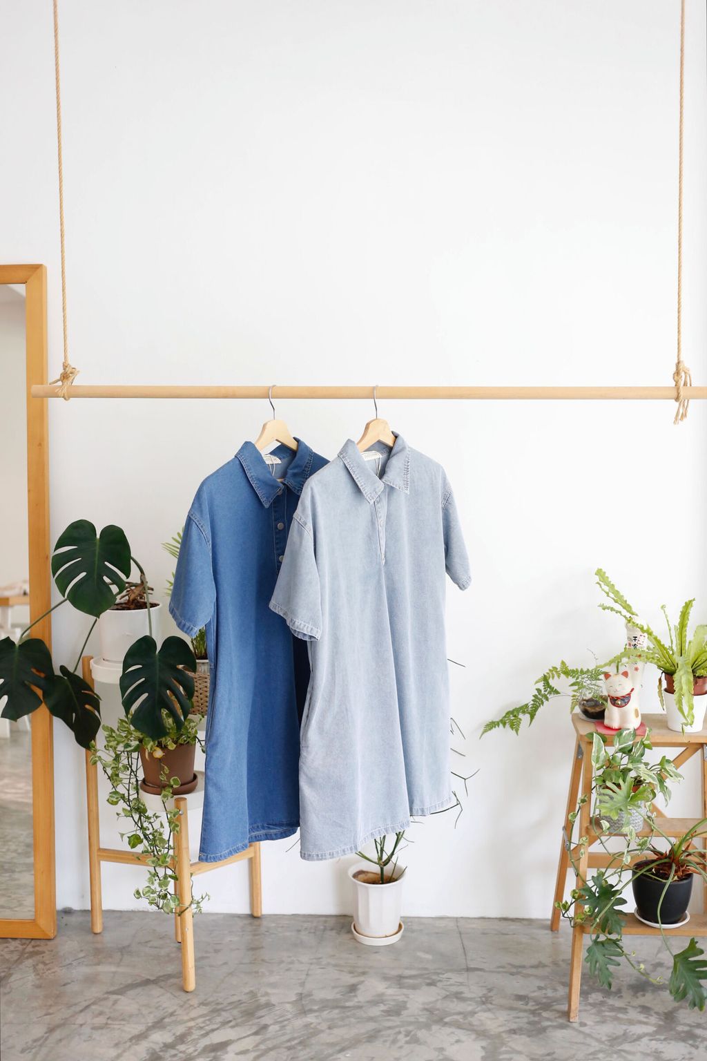 Short Sleeves Denim Shirt Dress Justlove Closet