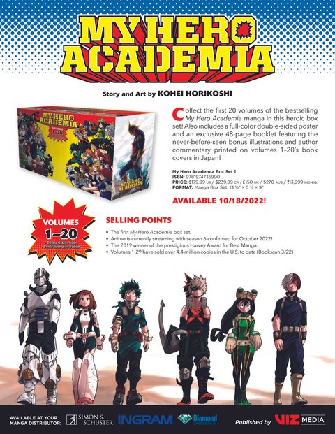 My Hero Academia Box Set 1: Includes volumes 1-20 with premium by Kohei ...