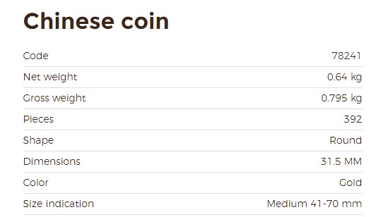 DOBLA, Chocolate Decors - Chinese Coin – Pastry Pro