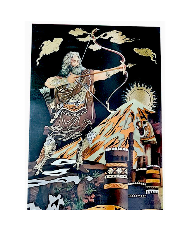 GELAREH Poster - Archer -Size:+/-48X66cm (gold plated surface ...