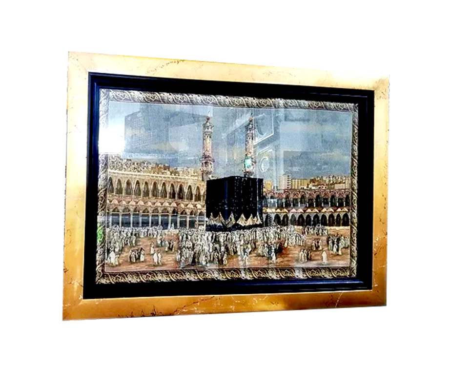 GELAREH Islamic Art Frame - Kaabah - Size:88x120cm – Gelareh Store