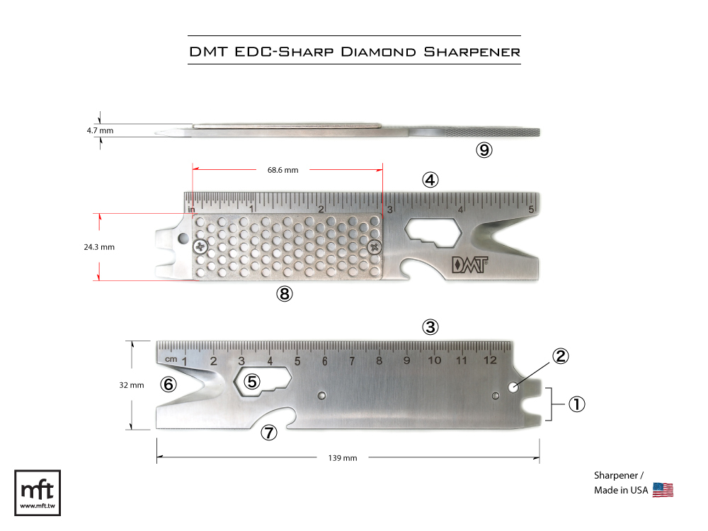 🇺🇸美國 DMT EDC Sharp Diamond Sharpener – MFT