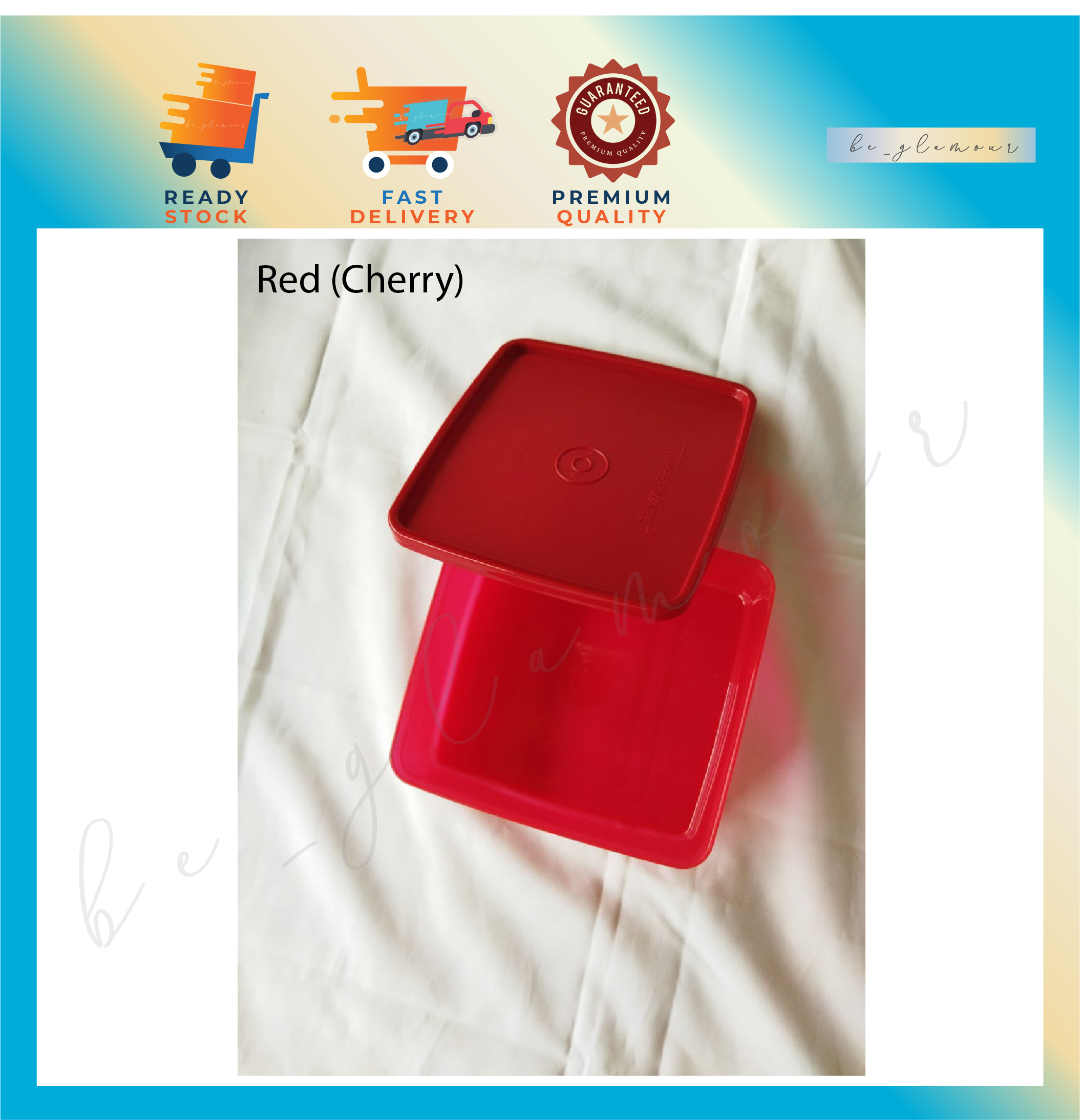 Tupperware Large Square Away (1) 620ml / Lunch Box / Meal Box / School ...