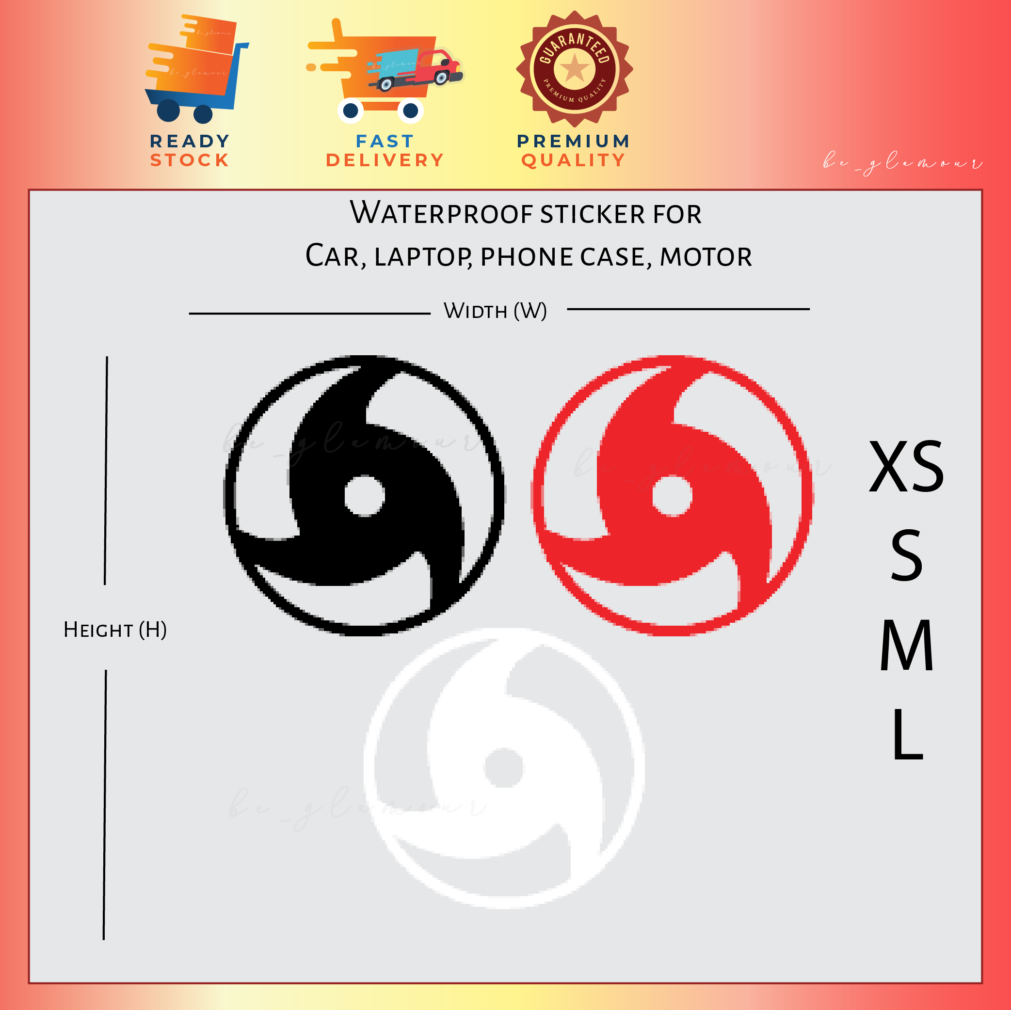 Itachi Mangekyo Sharingan Sticker uchiha susano stiker waterproof ...