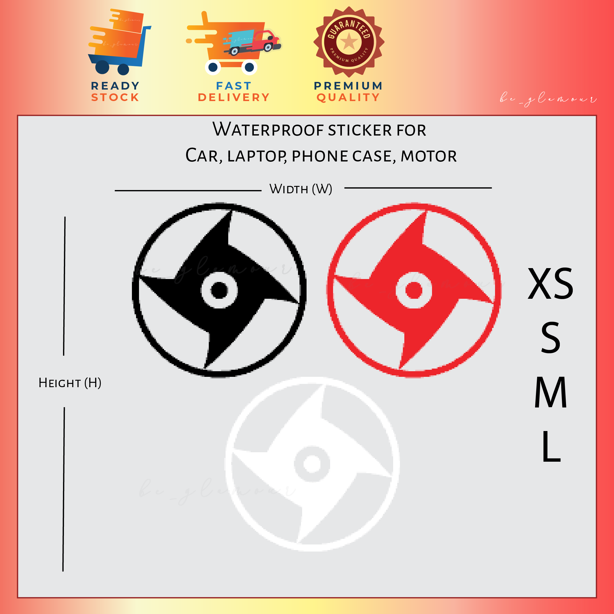 Shin Mangekyo Sharingan Sticker uchiha susano stiker waterproof cahaya ...