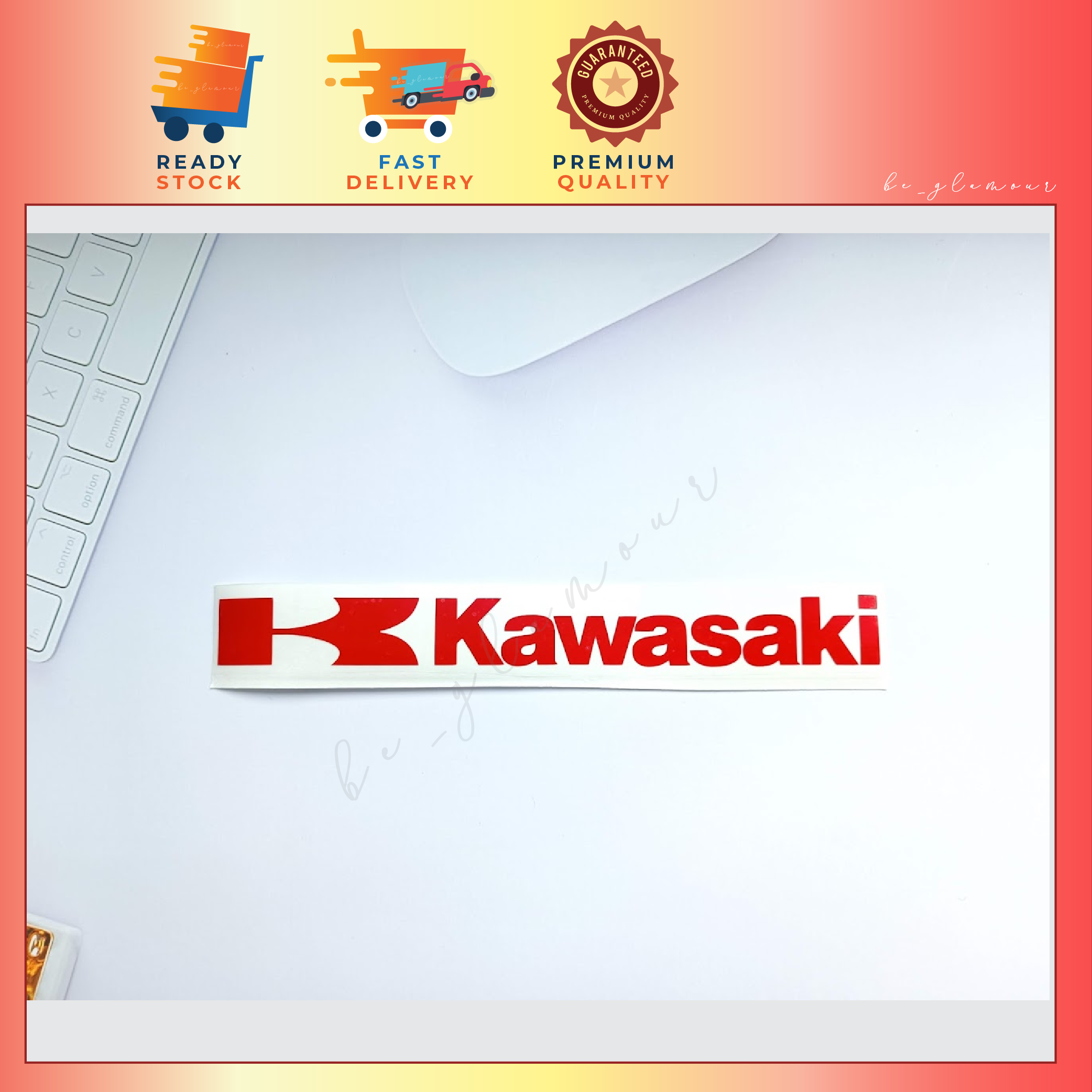 Kawasaki Sticker Reflective Stiker ninja racing motogp motorsport ...