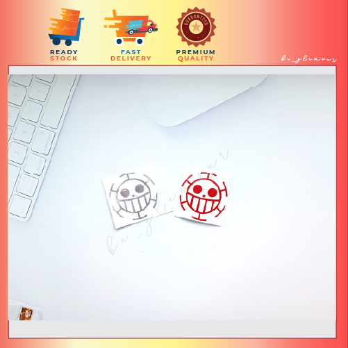 One Piece Heart Pirates sticker reflective stiker trafalgar law jolly ...