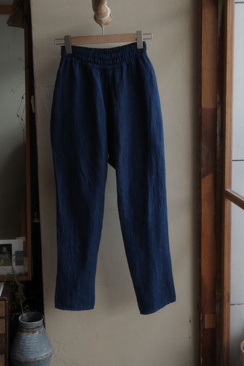 Cosmic Wonder - Flower of Life Sashiko tattsuke pants in Ryukyu Indigo ...