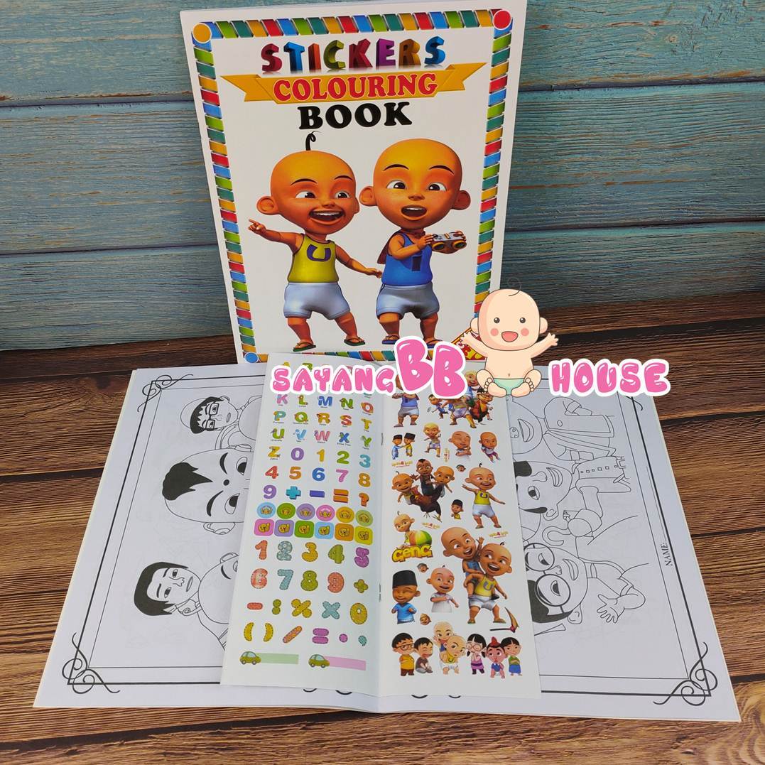 Activity Book Sticker and colouring books - My little pony / Upi & Ipin ...
