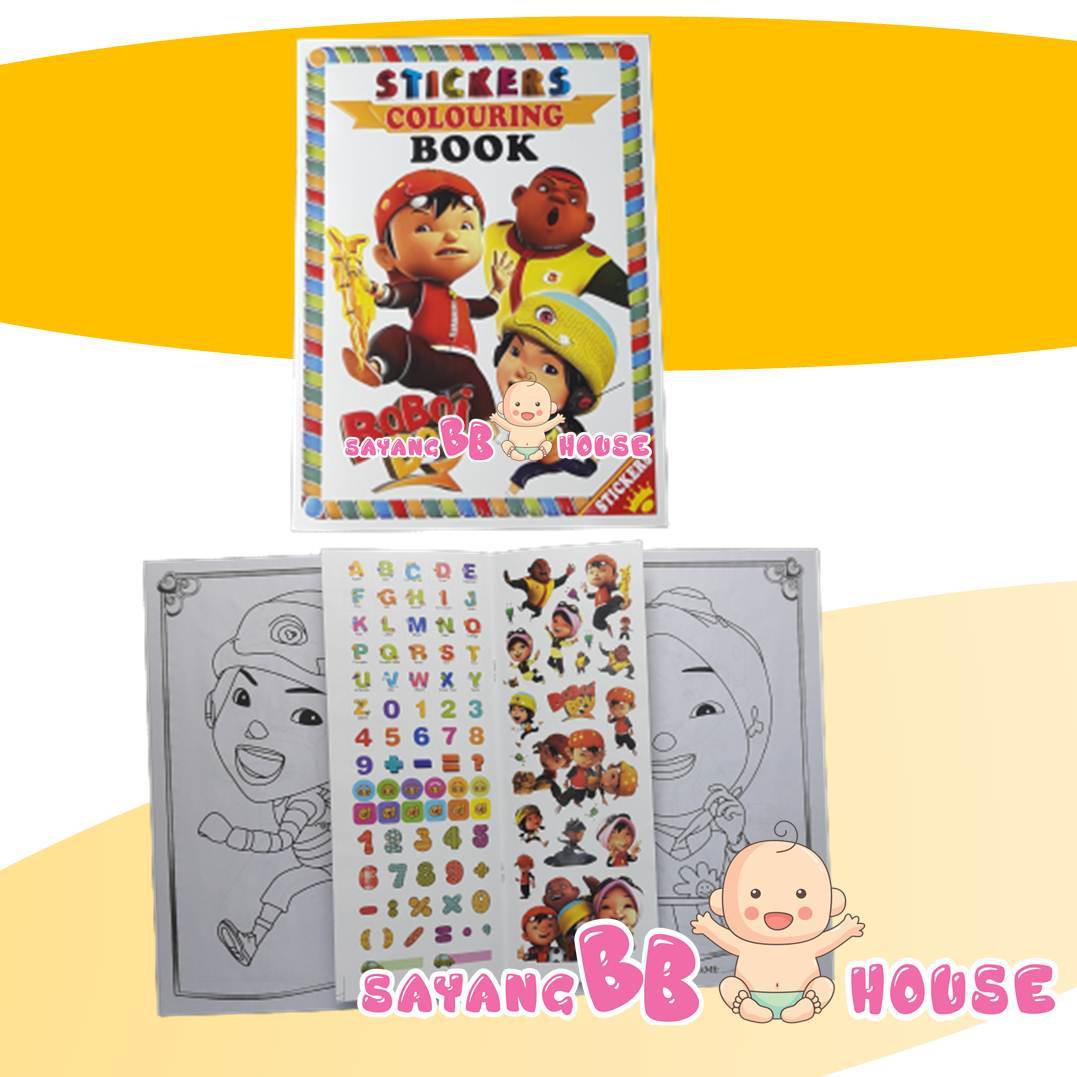 Activity Book Sticker and colouring books - My little pony / Upi & Ipin ...
